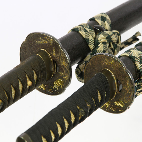 Incredible 4 body Gold inlay Test cut katana - Nihonto Art