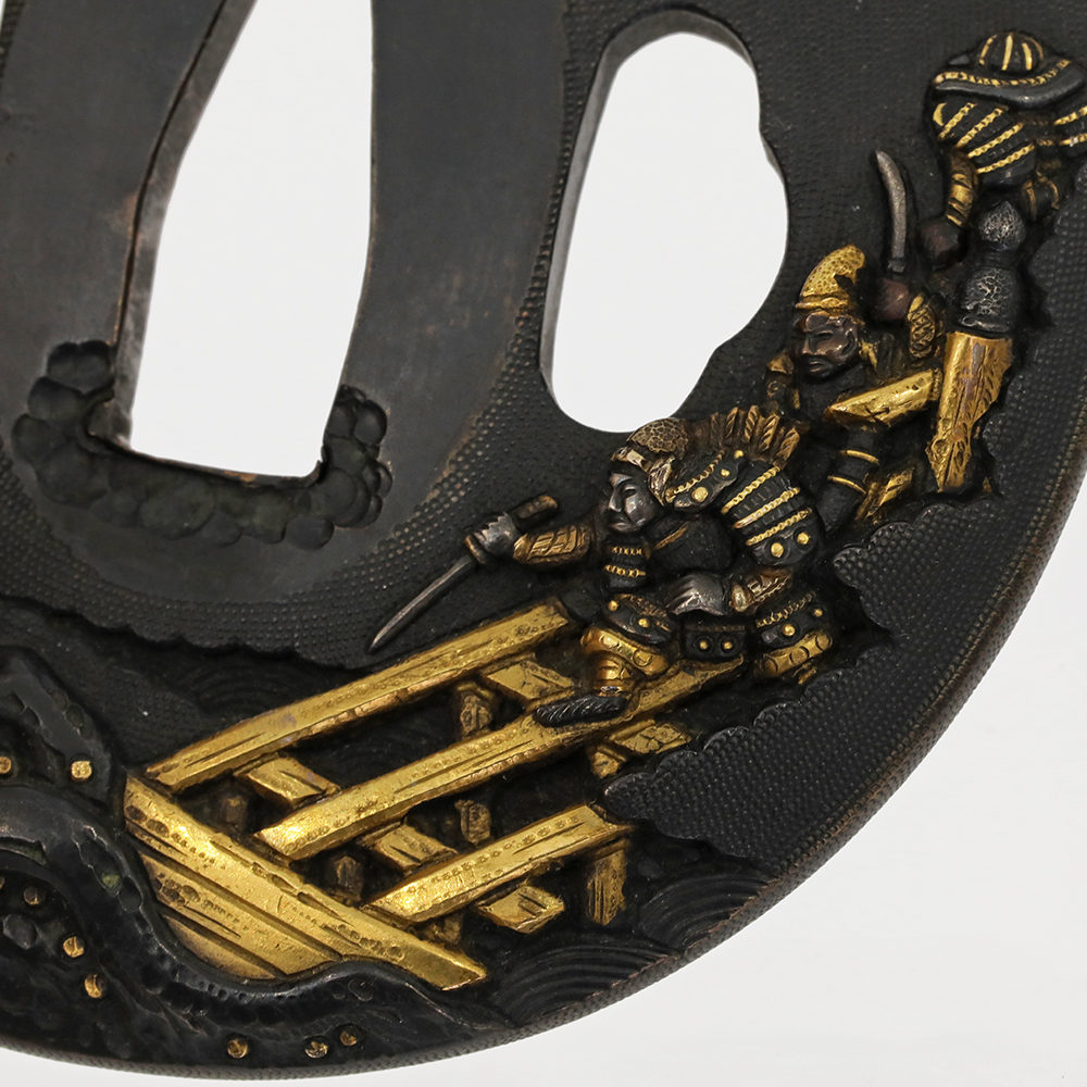 Incredible 4 body Gold inlay Test cut katana - Nihonto Art