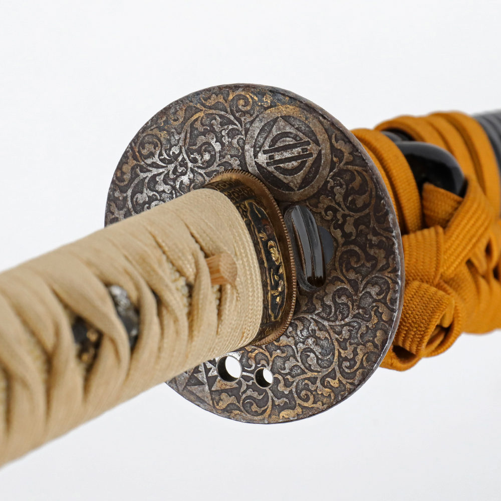 Incredible 4 body Gold inlay Test cut katana - Nihonto Art