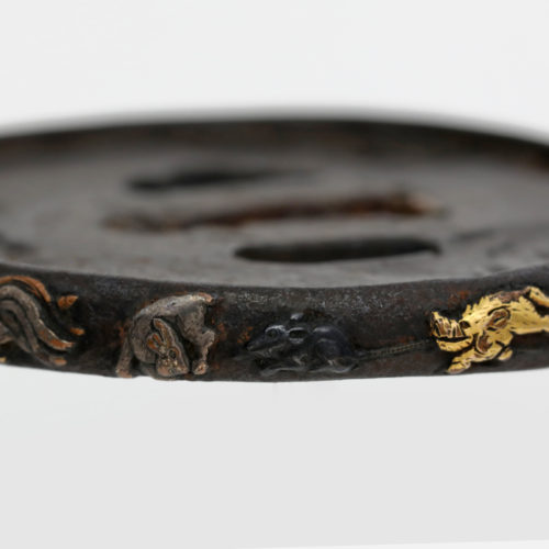 Sanada Tempo Tsuba with Chinese 12 animal Zodiac - Nihonto Art