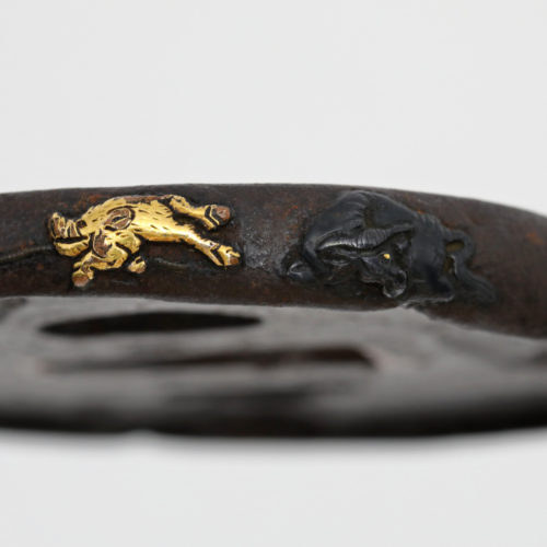 Sanada Tempo Tsuba with Chinese 12 animal Zodiac - Nihonto Art