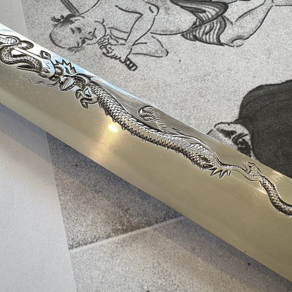 Incredible 4 body Gold inlay Test cut katana - Nihonto Art