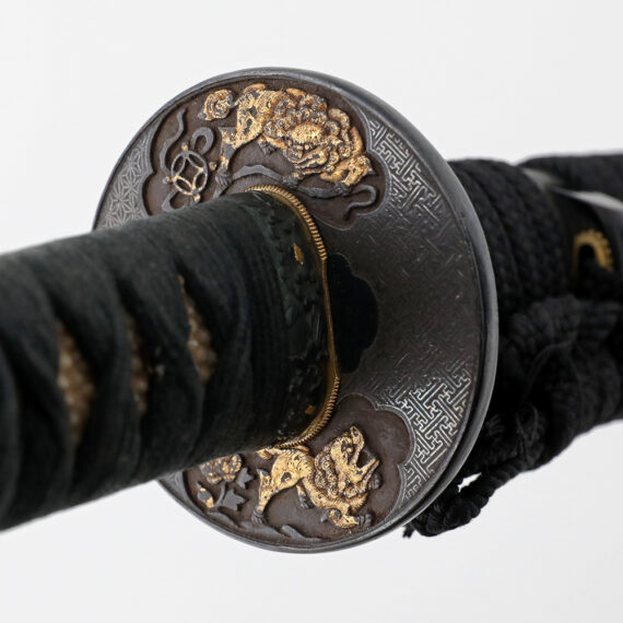Incredible 4 body Gold inlay Test cut katana - Nihonto Art