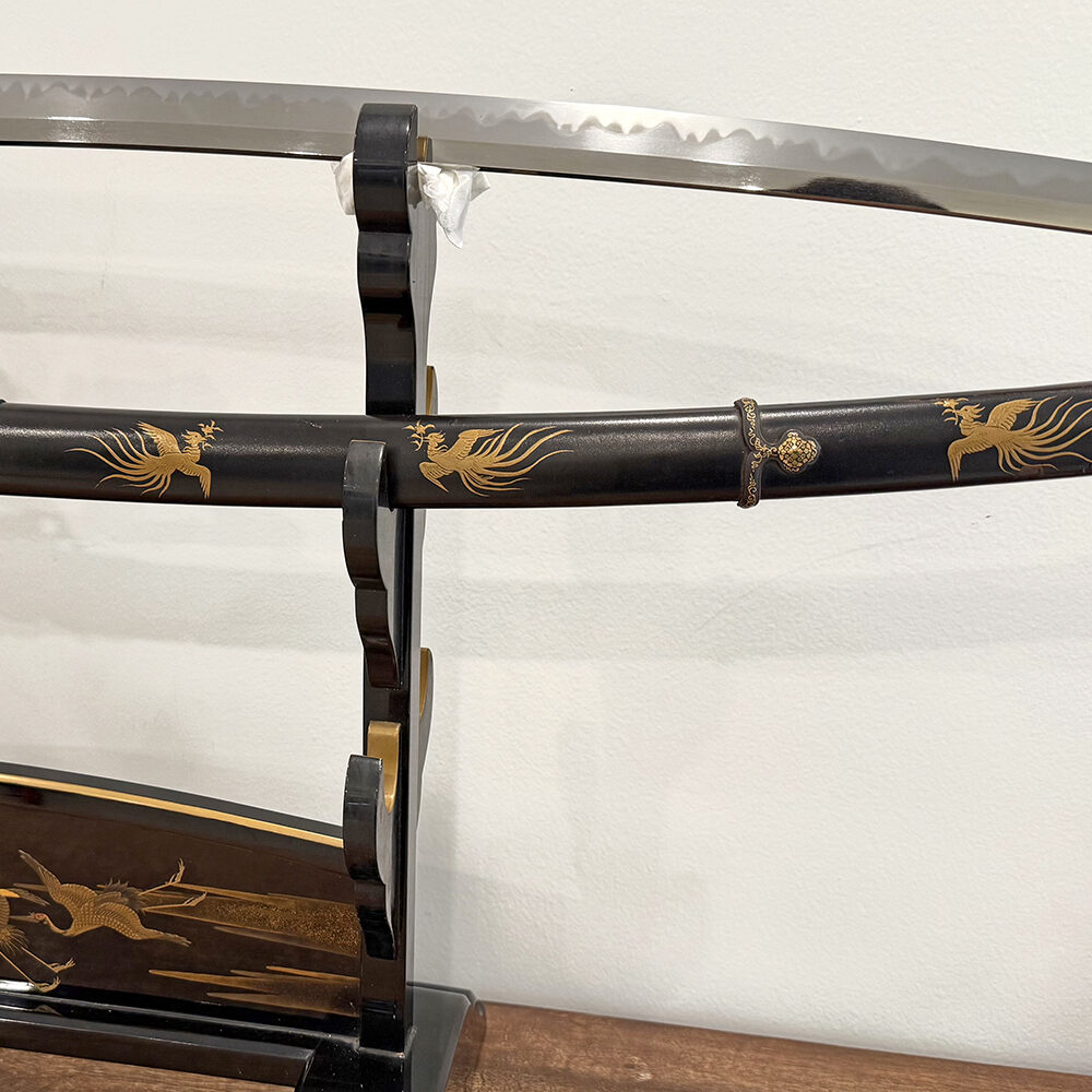 A 5 Body Gold inlay test cut Katana in Tachi Koshirae - Nihonto Art